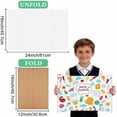 Trifold Poster Board, 24" x 16", 5-Pack, White Corrugated Project ...