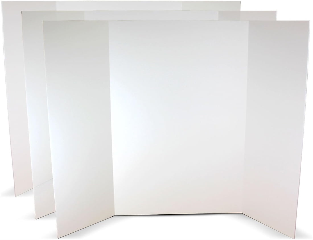Trifold Poster Board Foam Core - 3 Pack - Large Poster Foam Board, Acid Free, Double Sided ...