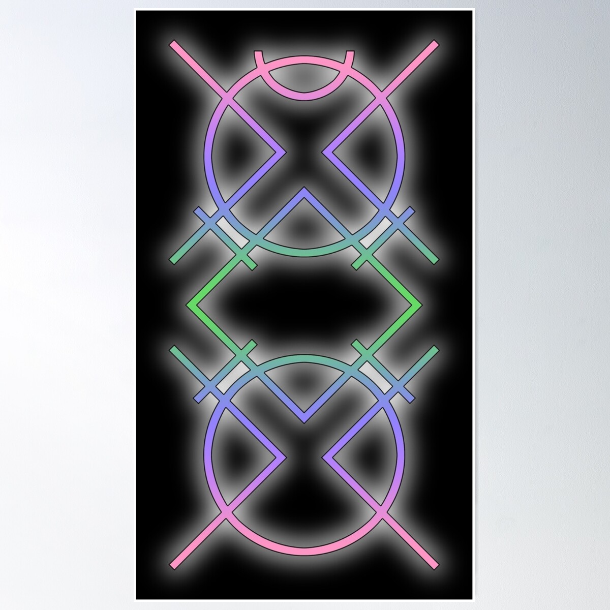 Trigender "Pronouns Don'T Define Me" Pride Sigil Poster Wall Art ...
