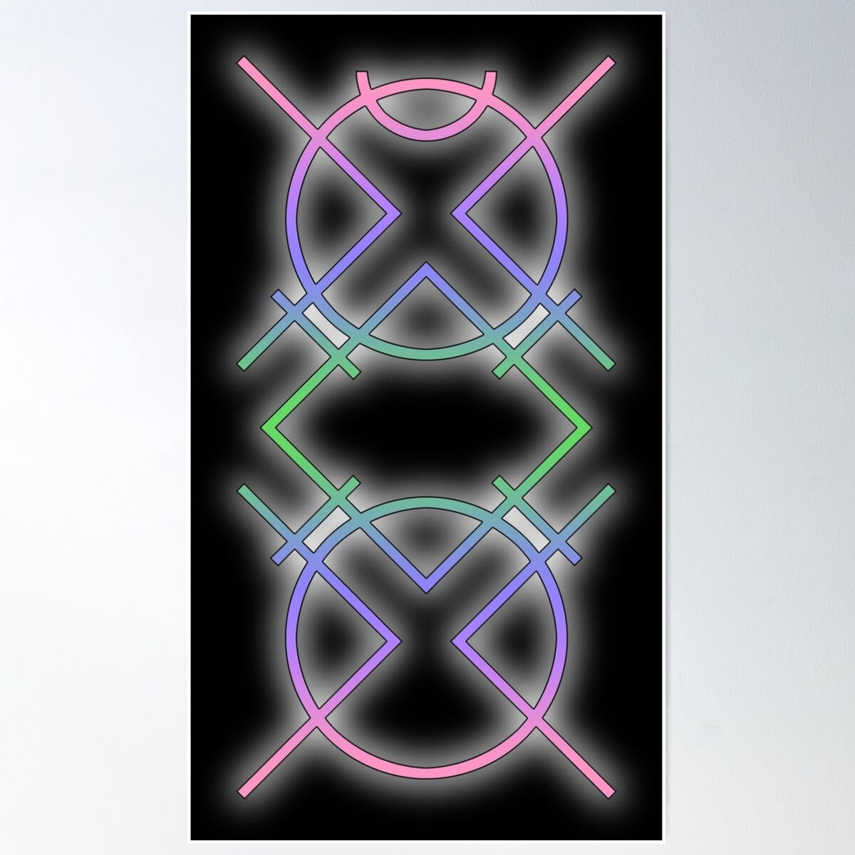 Trigender "Pronouns Don'T Define Me" Pride Sigil Poster Wall Art ...