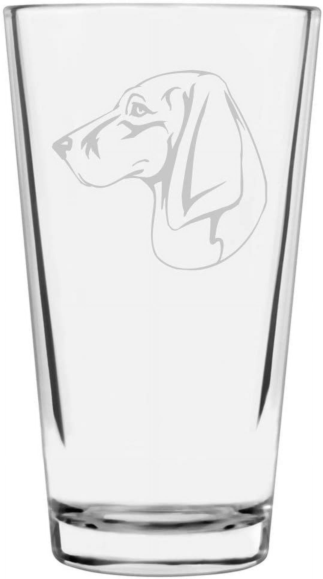 Trigg Hound Dog Themed Etched All Purpose 16oz Libbey Pint Glass ...