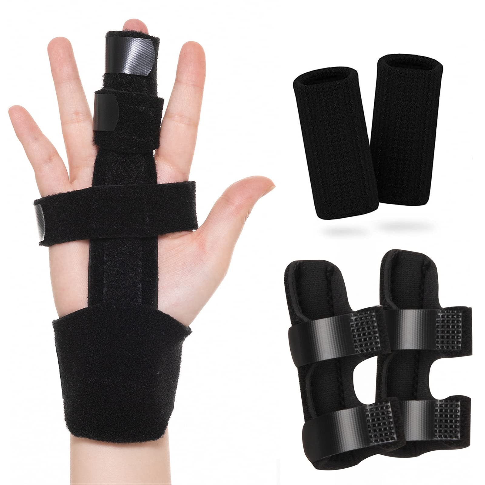 Trigger Finger Splint(5PCS), 1 Finger Extension Splint plus 2 Finger ...