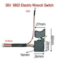 Trigger Switch with Light 36V 9Wire Cordless Electric Wrench Switch ...