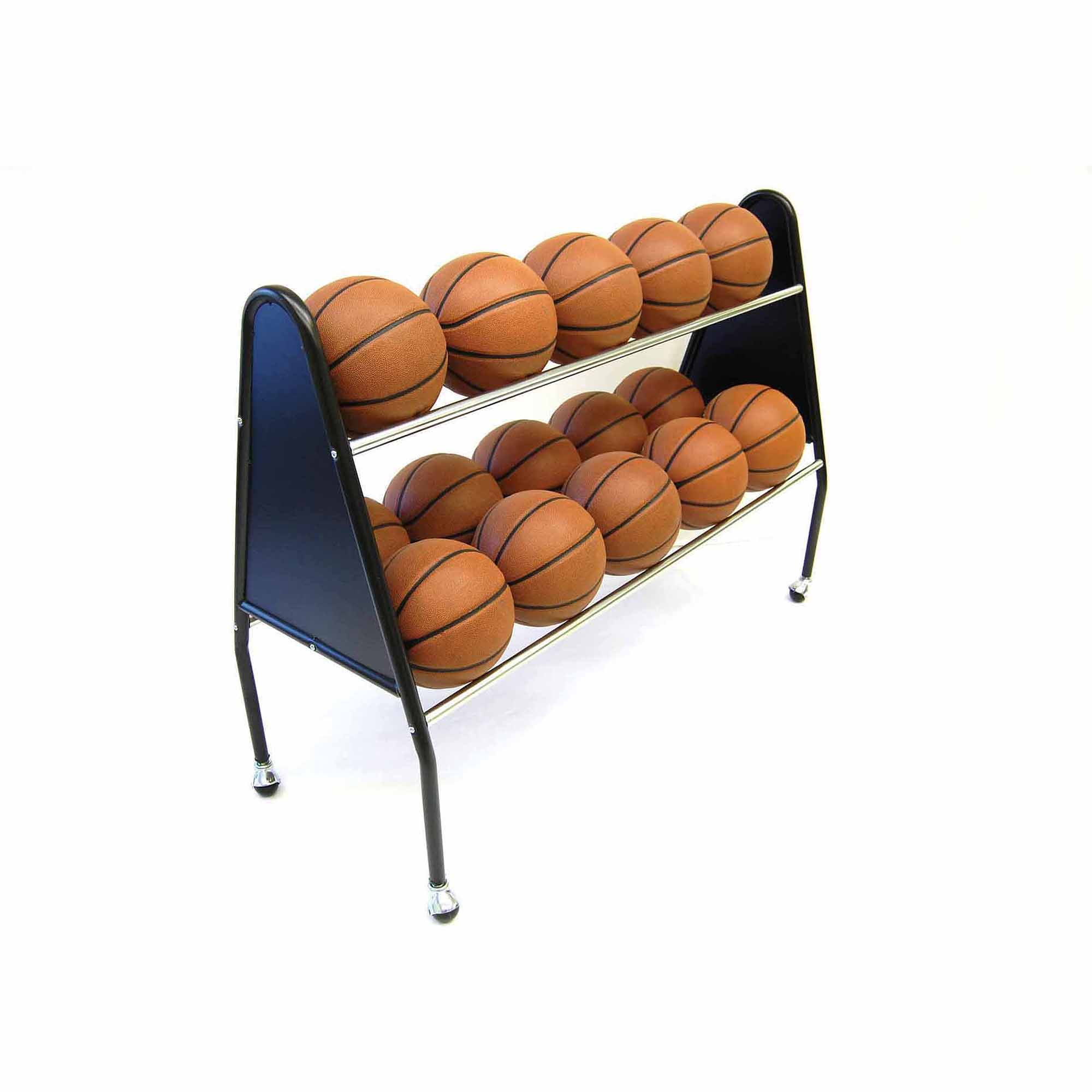 Trigon Sports Lockable Ball Storage Cart, Ball Holder, Basketball Rack ...