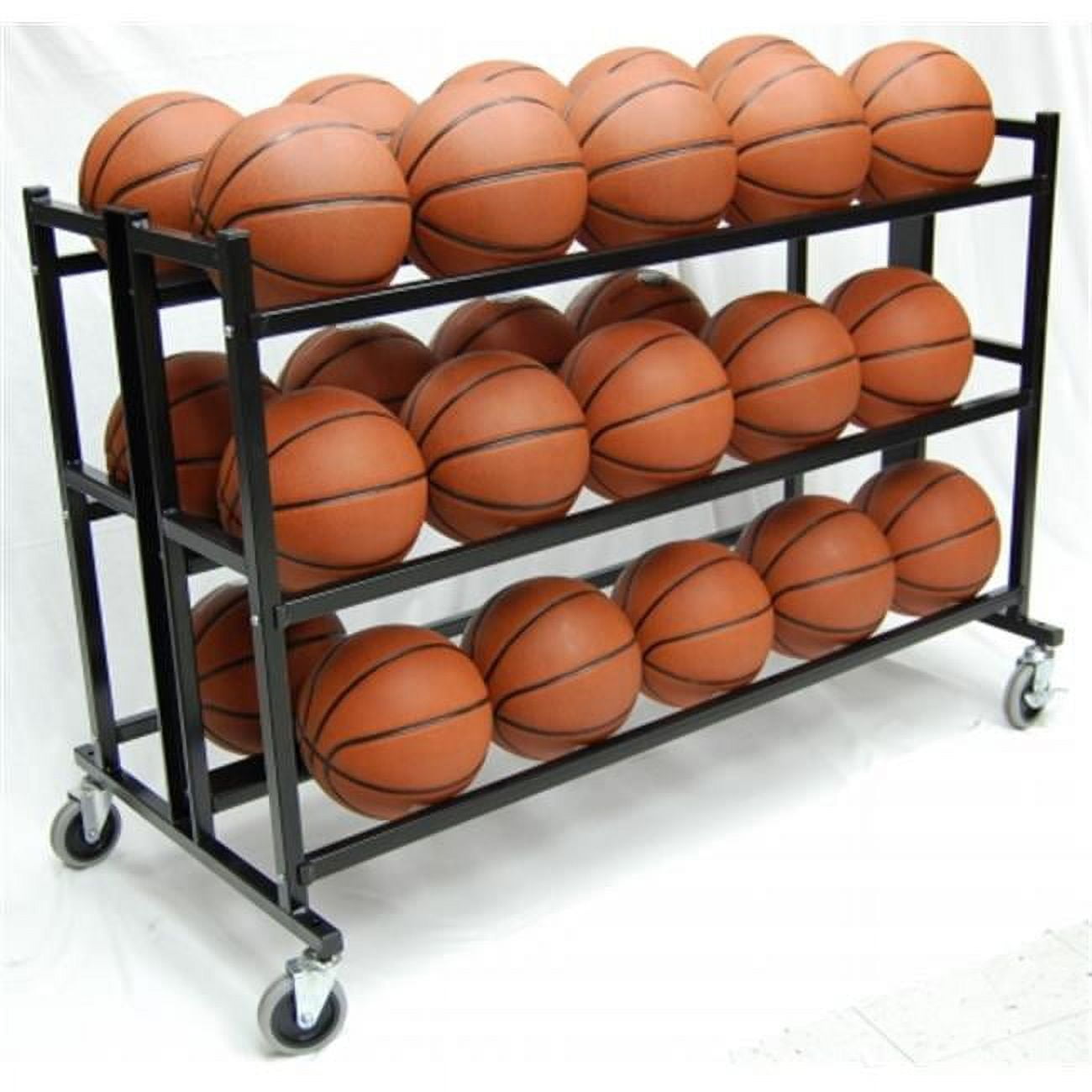 Trigon Sports Lockable Ball Storage Cart, Indoor Outdoor Rolling Ball ...