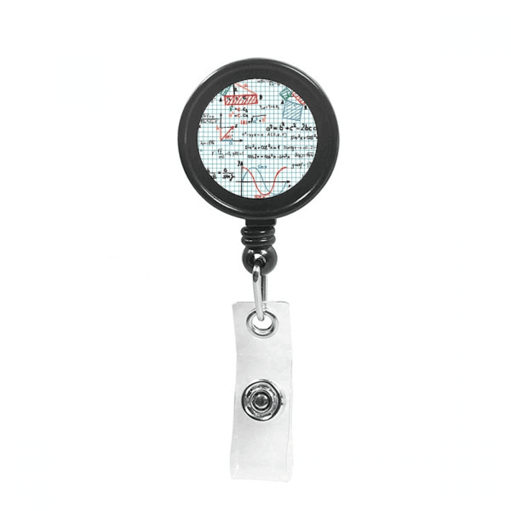 Trigonometric Function Mathematical Formulas Retractable Keychain Badge ...