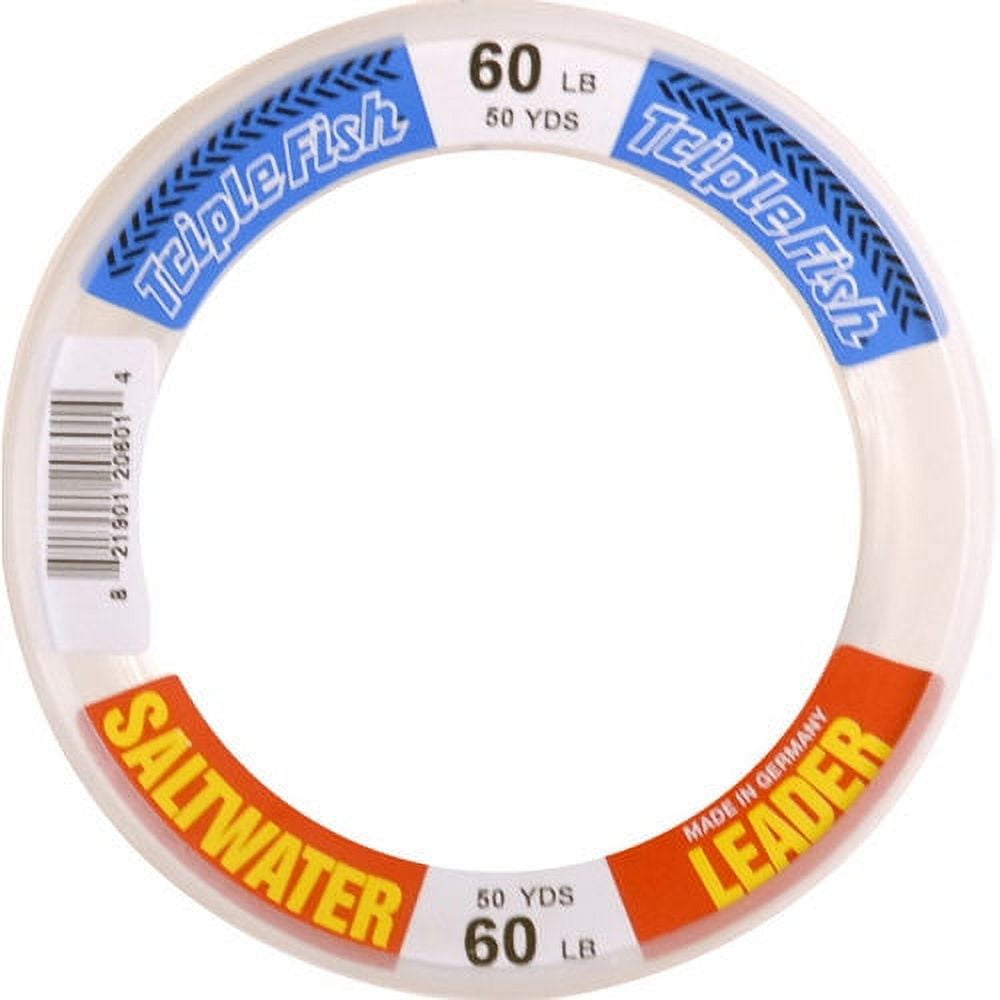 Trik Fish 50YD Clear Mono Fishing Leader Wheel 50LB - Walmart.com