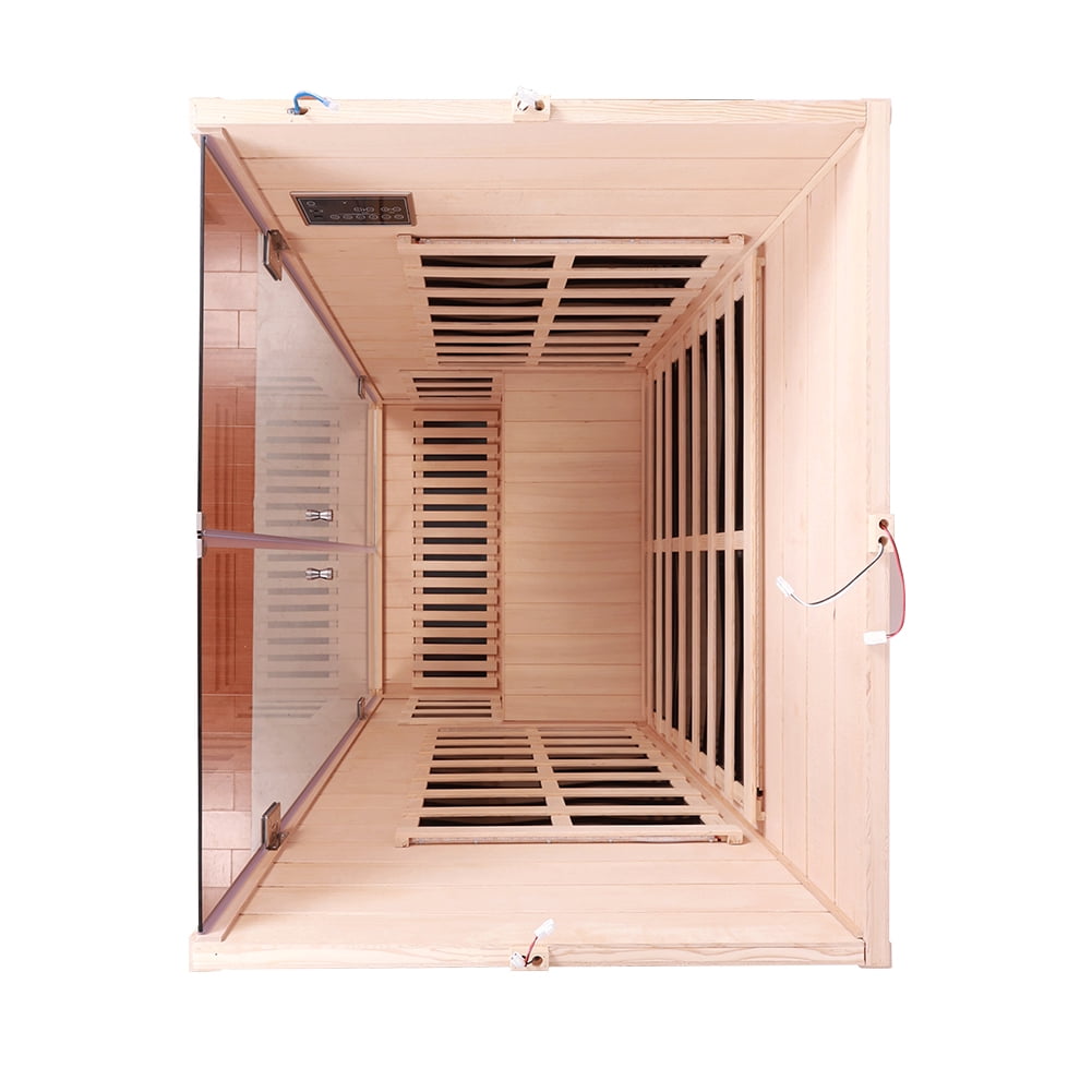 Trilenars 2 Person Far Infrared Sauna For Home, 1780W Hemlock Wooden ...