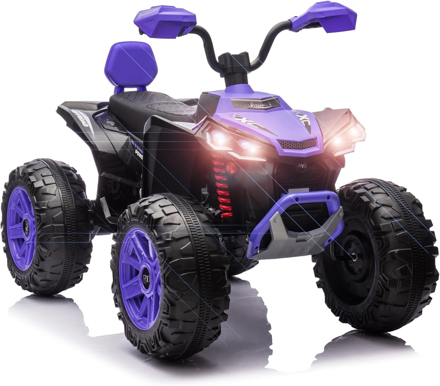 Trilenars 24v 2 Seater Ride on ATV Car in Purple with Wheels,Purple ...
