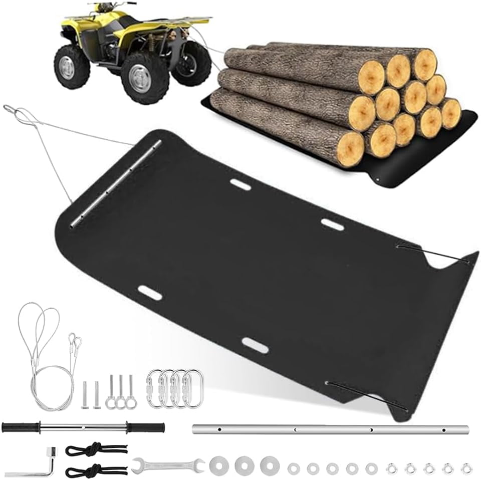 Trilenars 47x 100inch Heavy Duty Yard Drag Sled,All-Terrain HDPE Drag ...