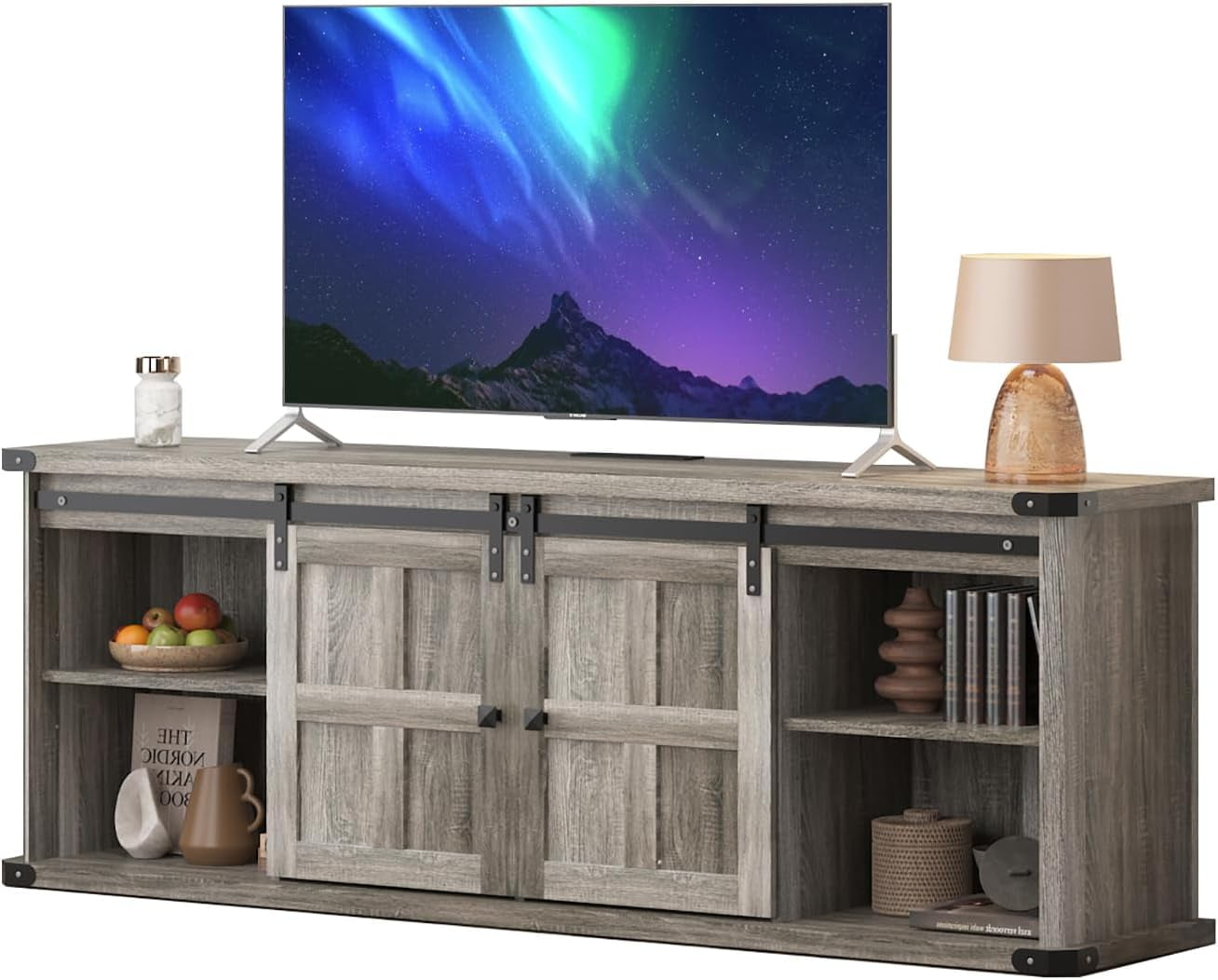 Trilenars 77 Inch TV Stand - Mid Century Entertainment Center with ...