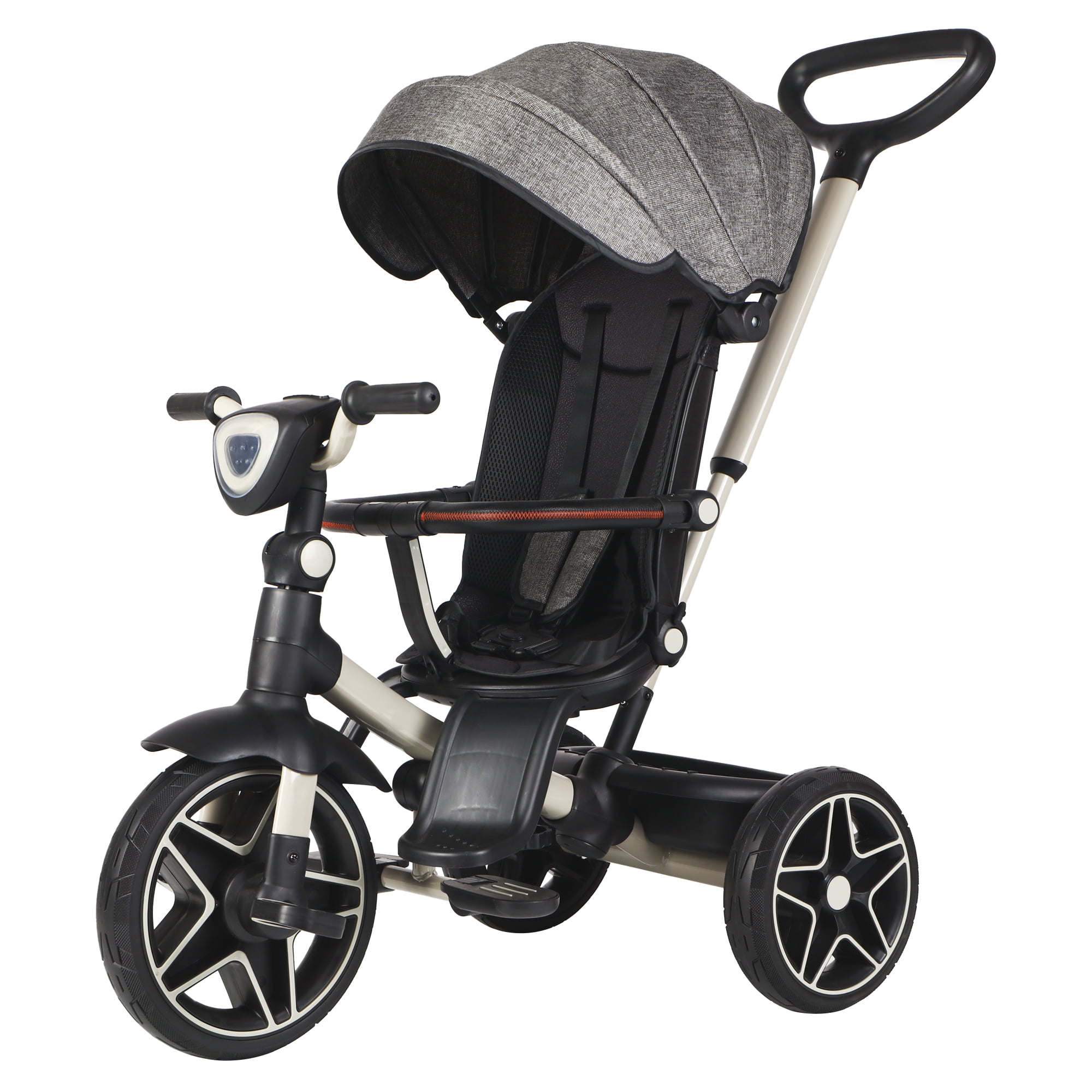 Trilenars Baby Tricycle, 6-in-1 Kid Stroller Tricycle With Guardrail ...