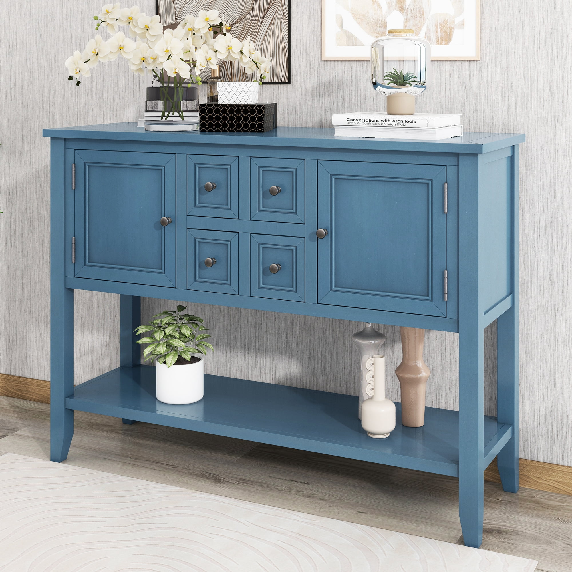 Trilenars Buffet Locker with Bottom Shelf, Storage Vintage Control ...