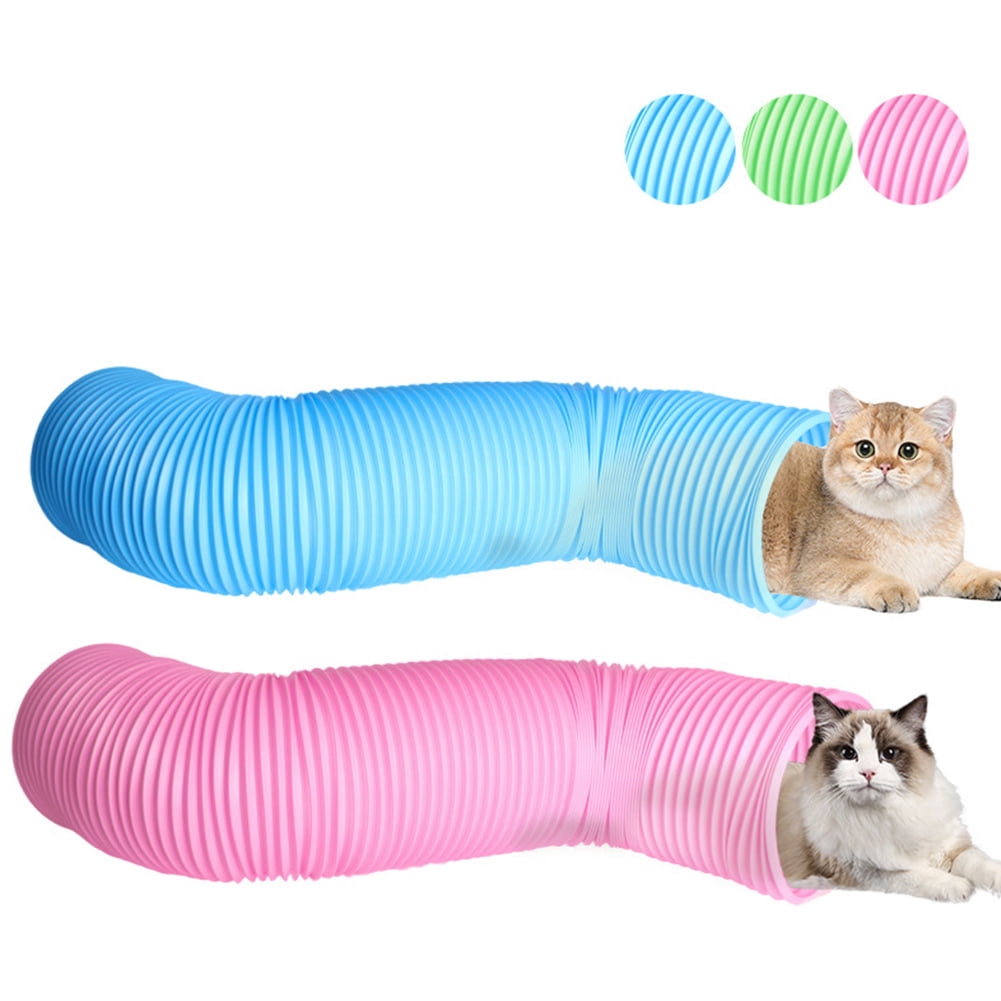 Trilenars Cat Tunnel, S-Shaped Collapsible Cat Tunnel for Indoor Cat ...
