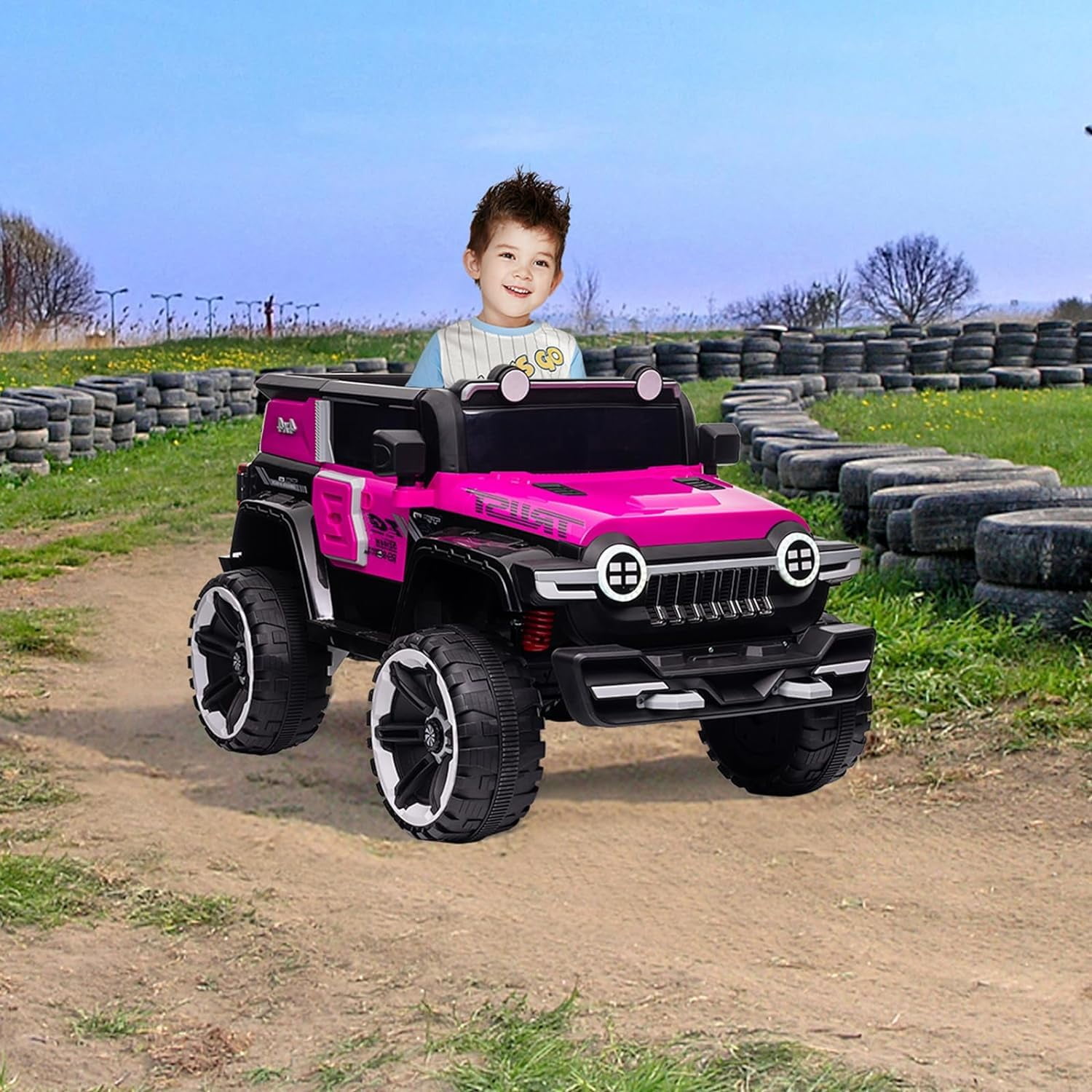 Trilenars Children's Remote-controlled Electric Truck, Suitable for 3-6 ...