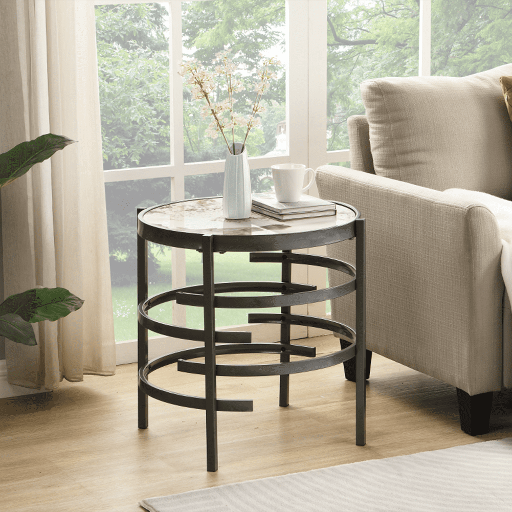 Trilenars Coffee Table, Cocktail Tea Table, Sintered Stone Top End ...