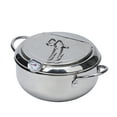 Trilenars Deep Fryer Pot Tempura Frying Pan 304 Stainless Steel Flat ...