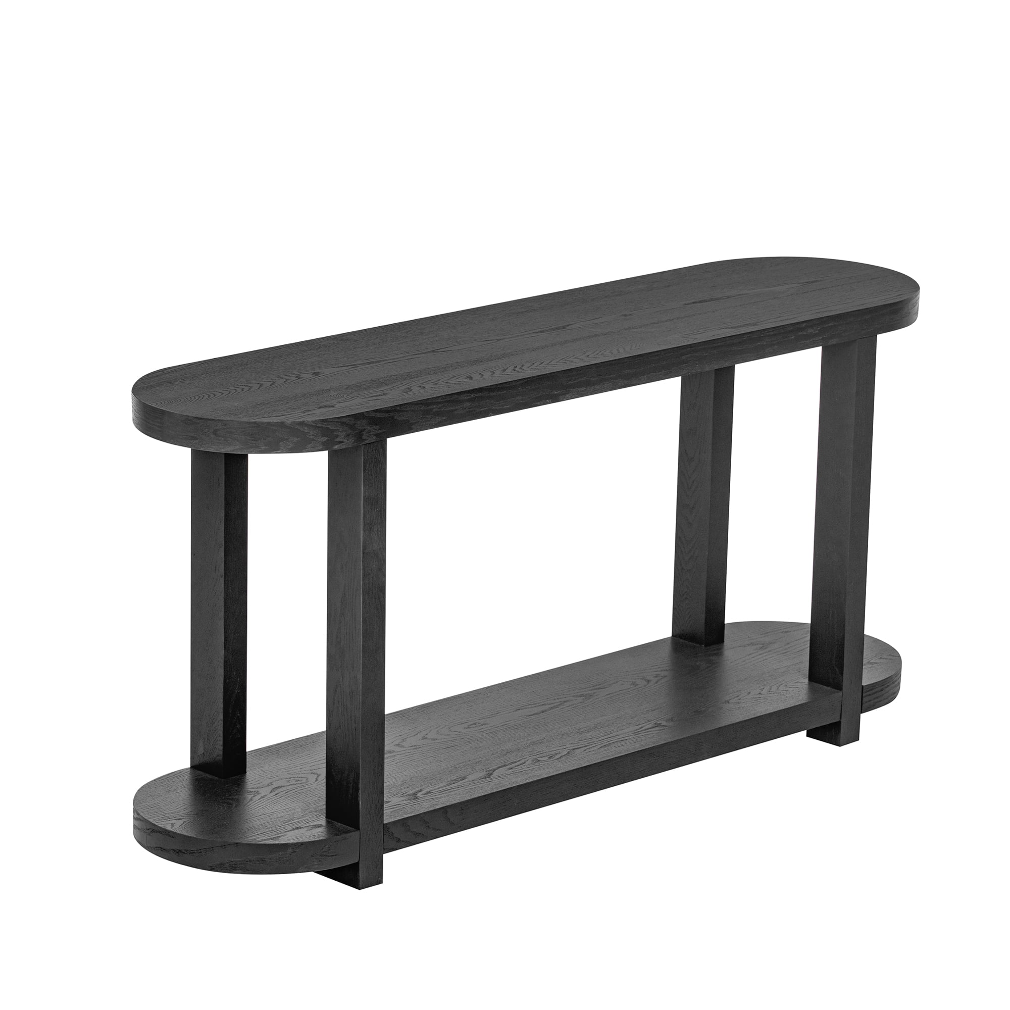 Trilenars Entryway Table, 2-tier Console Table With Streamlined Desktop ...