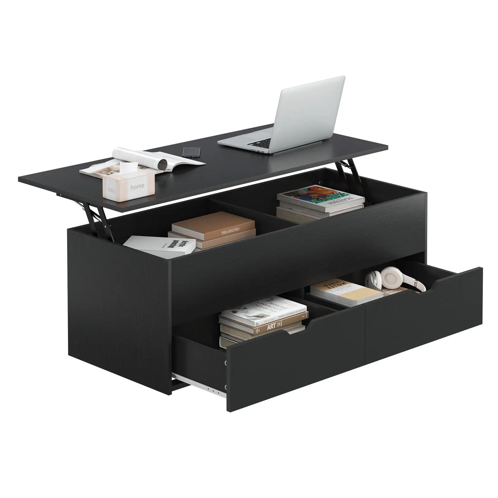 Trilenars Lift Top Coffee Table with 2 Drawers, Coffee Tables for ...