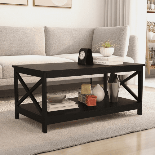 Trilenars Modern Minimalist Coffee Table, End Table With X-leg, Special ...