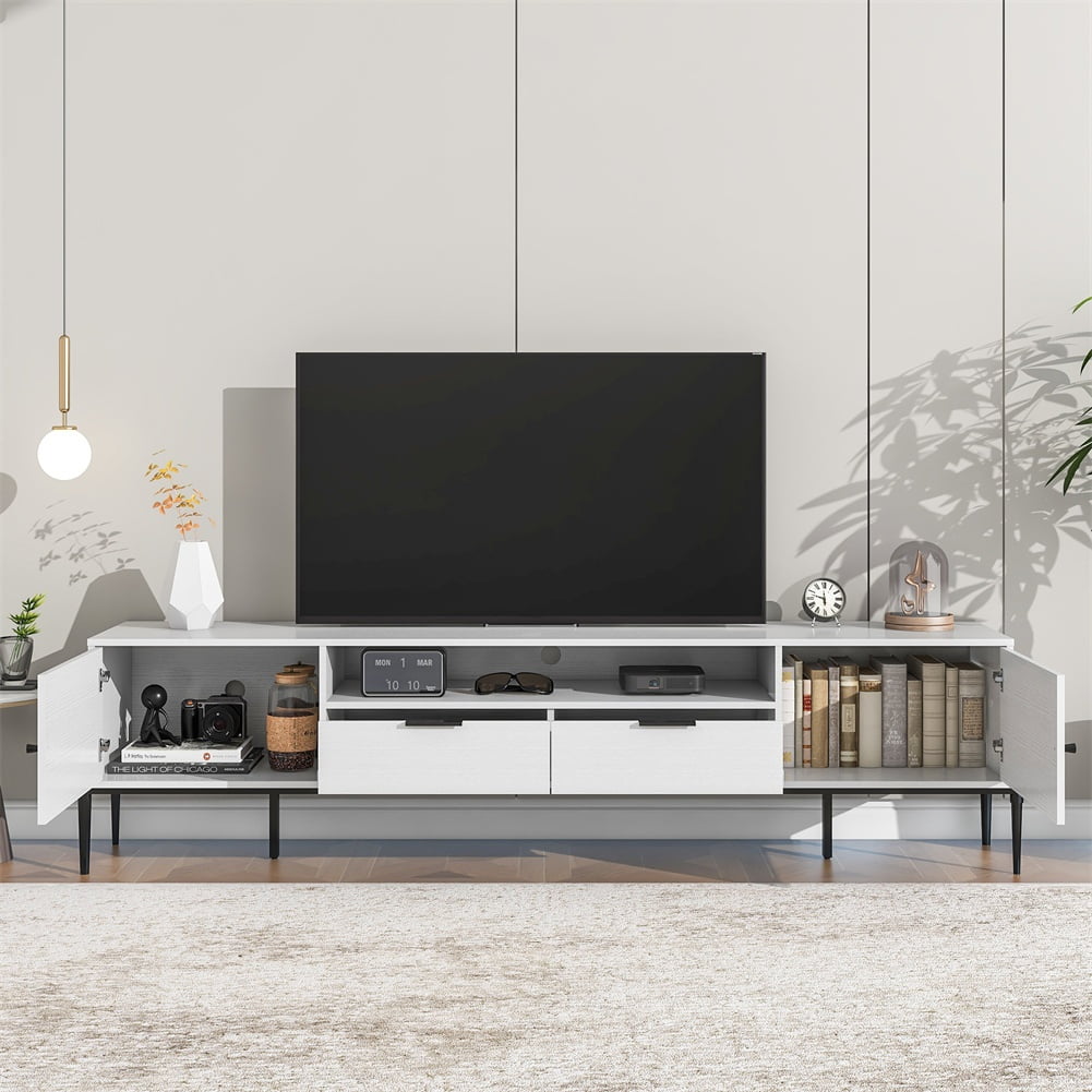 Trilenars Modern TV Console, Entertainment Center With Large Storage ...