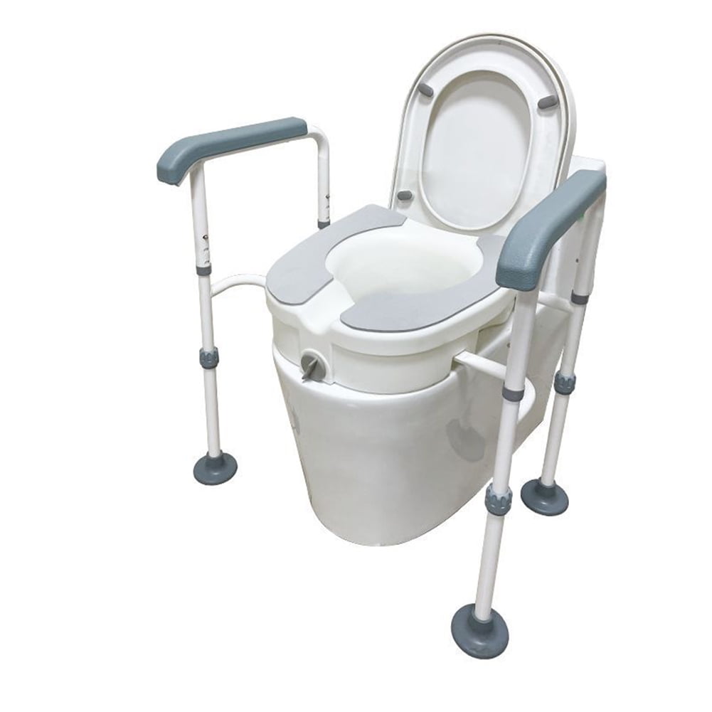 Trilenars Raised Toilet Seat with Handles for Elderly 220LBS, 5-Inch ...