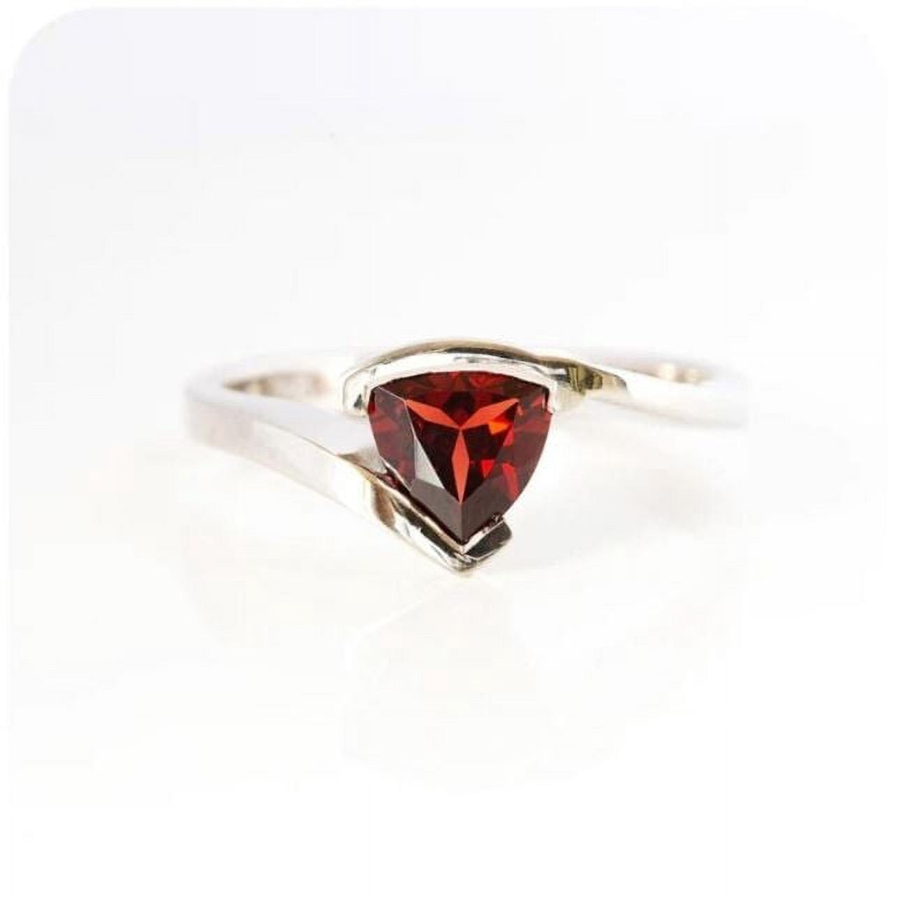 Trillion Cut Garnet Eternity Band Ring Engagement Promise Mother's Day ...