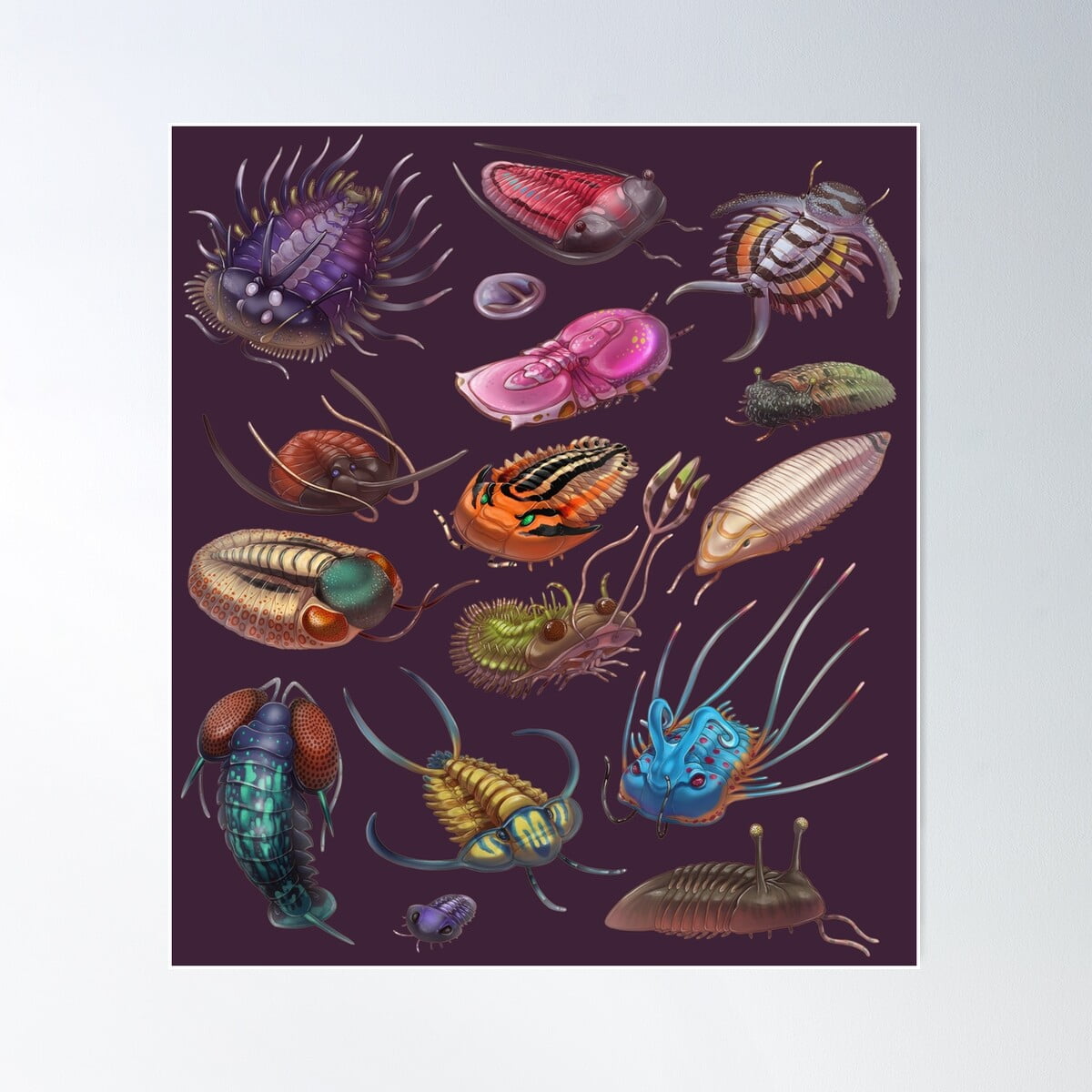 Trilobites Poster Wall Art, Modern Wall Decor For Living Room Bedroom ...