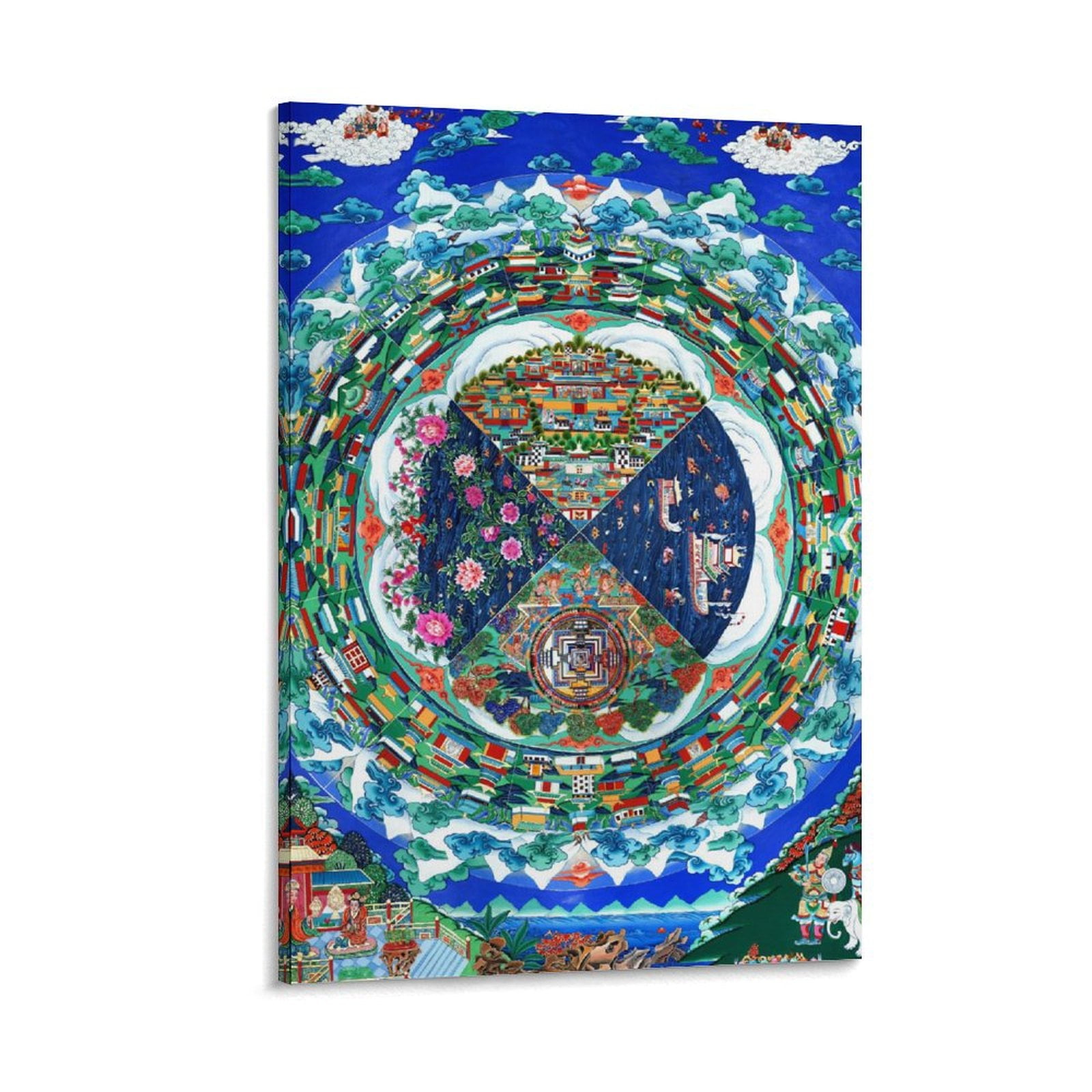 Triloka Tibetan Thangka Painting Poster Painting On Canvas Wall Art ...