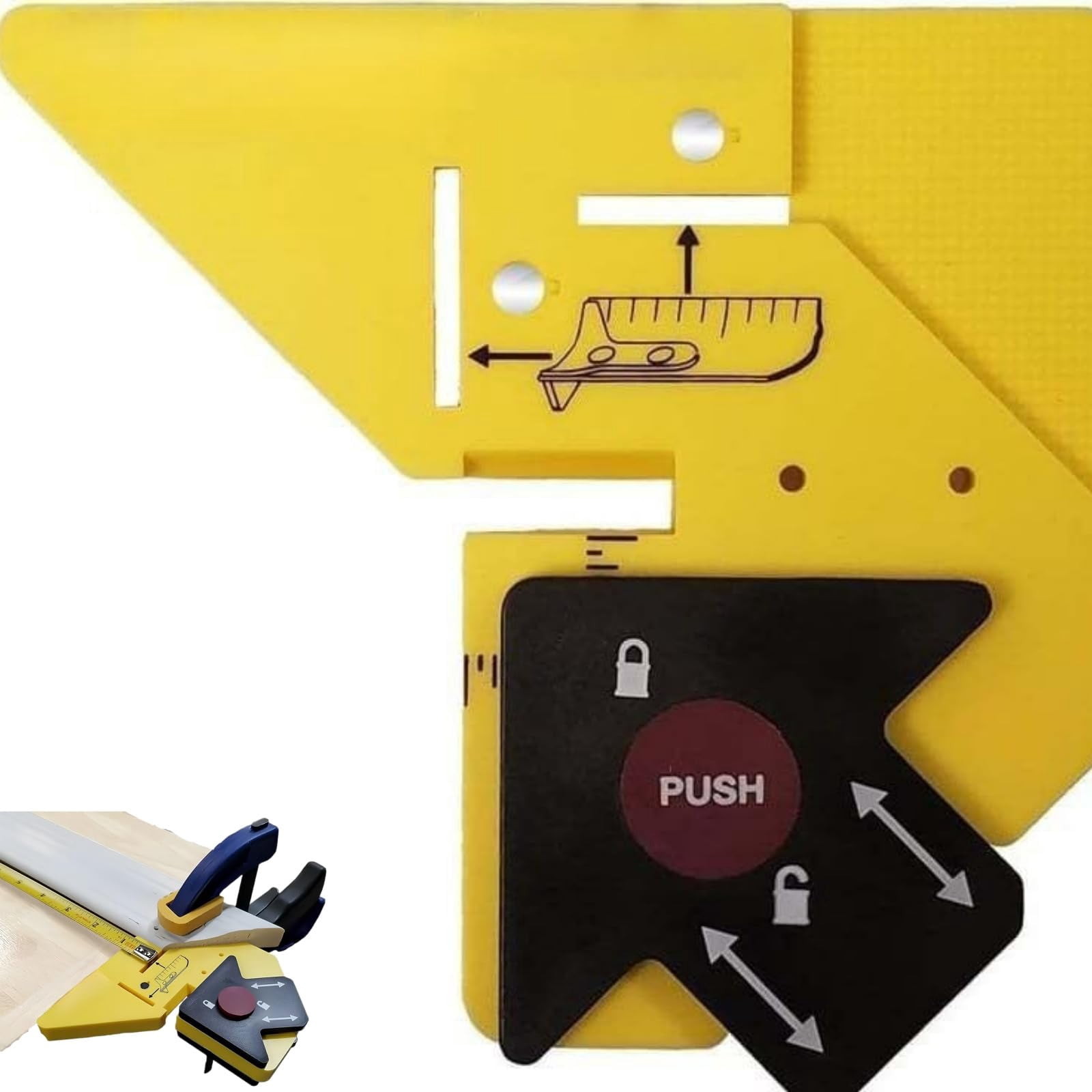 Trim Carpentry Aid, 45 Degree Miter Marker & Reveal Gauge, Precision ...