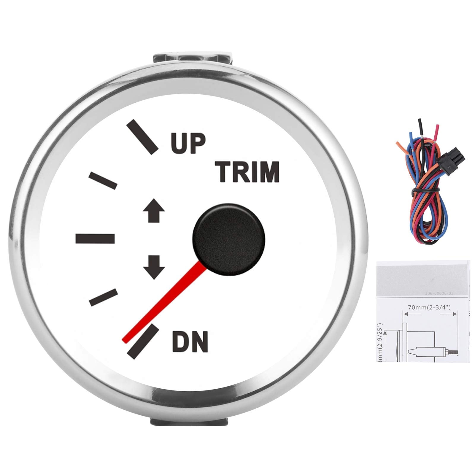 Trim Gauge for Boat, Acouto Boat Trim Gauge Boat Trim Balance Gauge ...