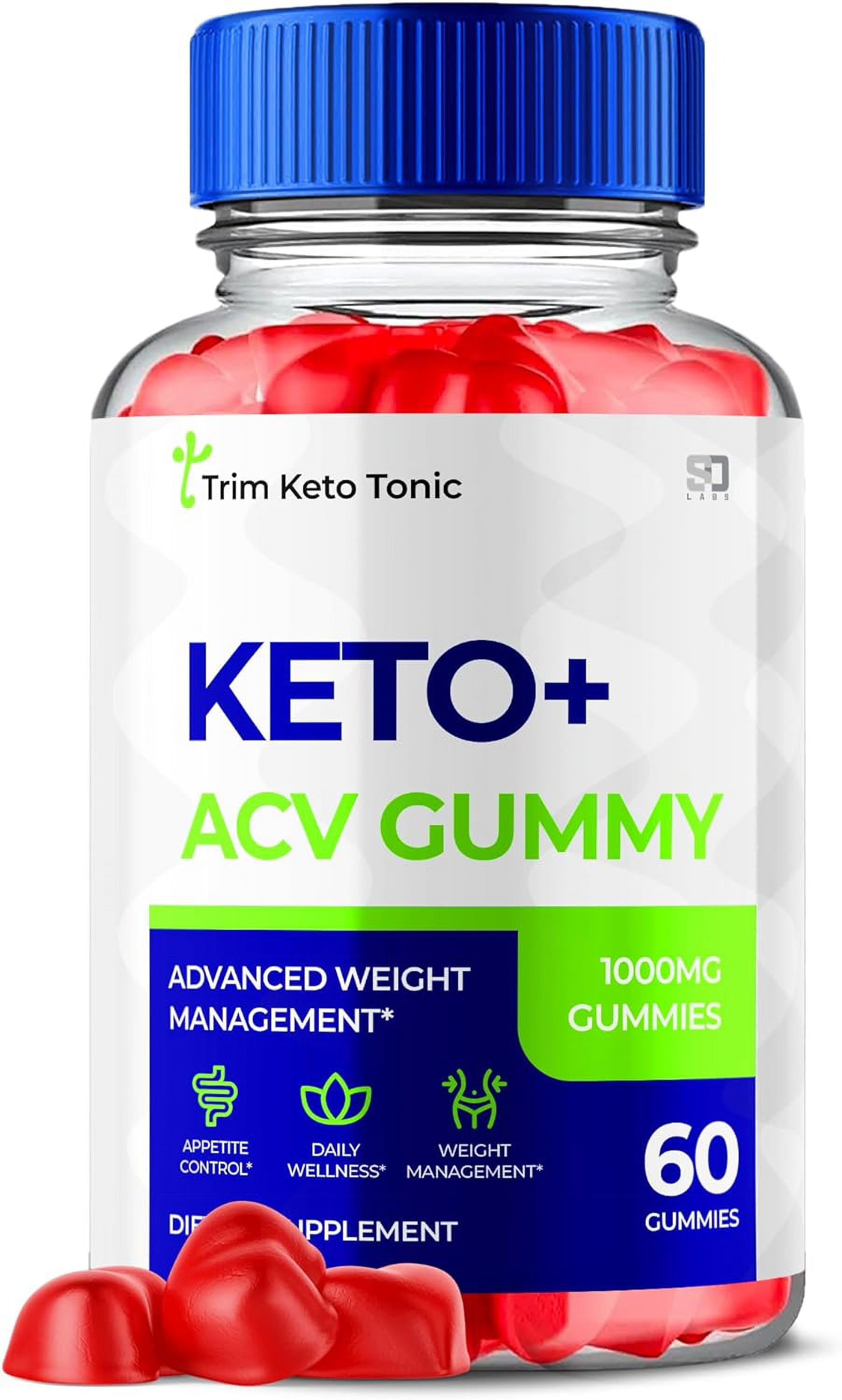 Trim Keto Tonic Keto ACV Gummies - Apple Cider Vinegar Supplement for ...