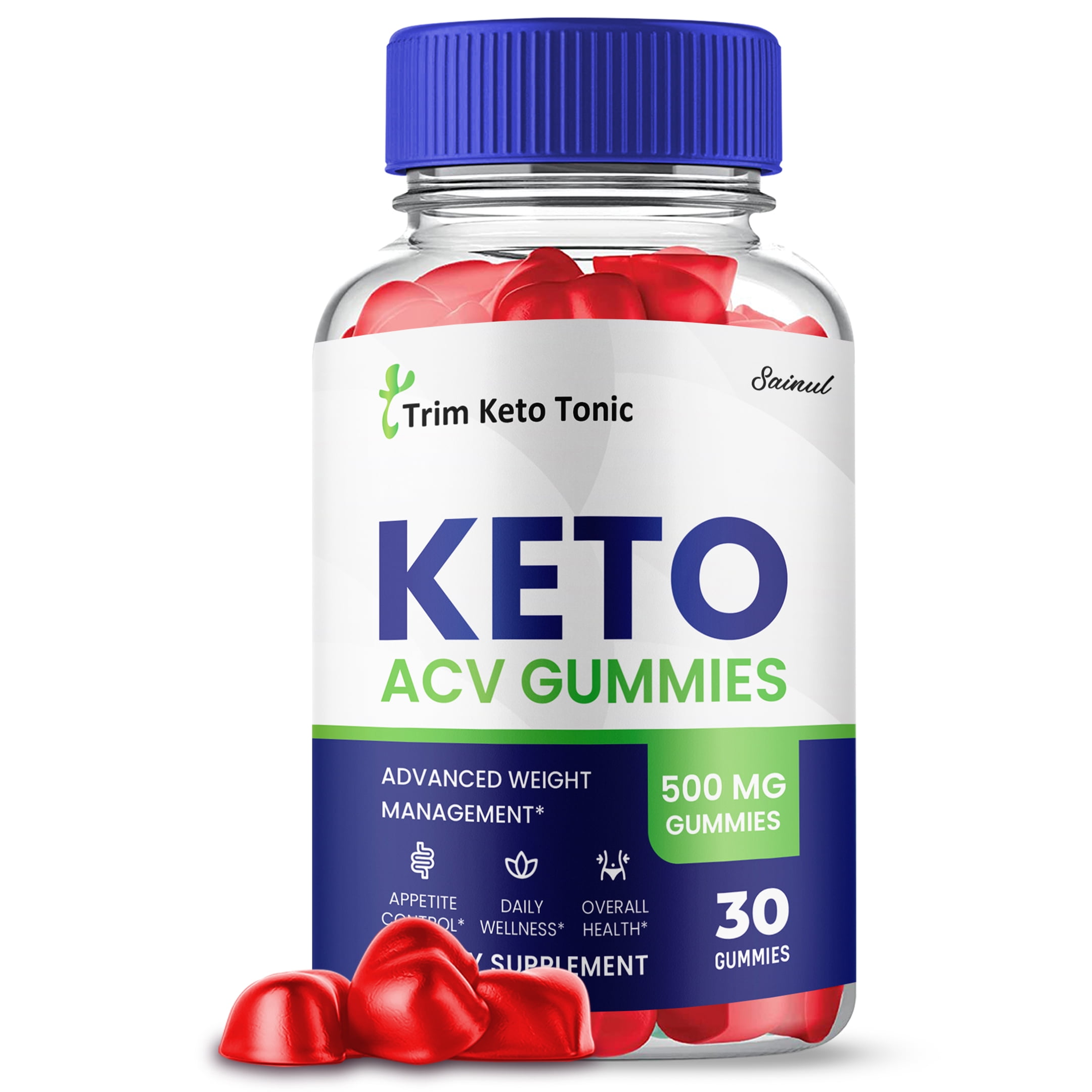 Trim Keto Tonic ACV Gummies, Maximum Strength, Apple Cider Vinegar, 1 ...