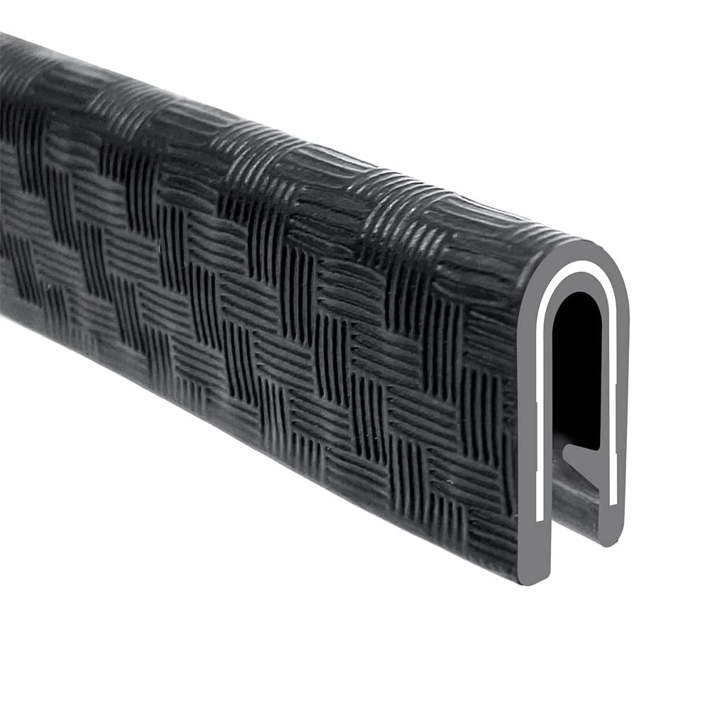 Trim-Lok Edge Trim - DHF10 Fits 1/8” Edge, 9/16” Leg Length, 25’ Length ...