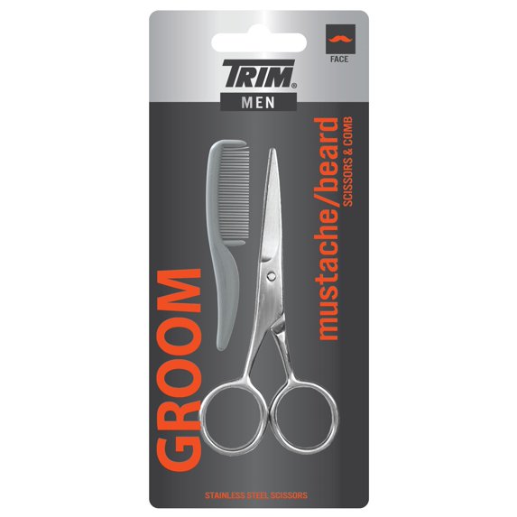 Trim Mustache Scissors And Comb - Walmart.com