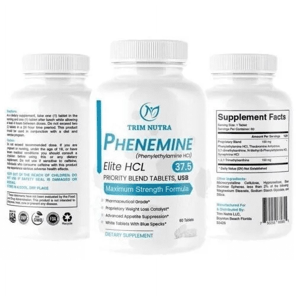 Trim Nutra Phenemine Elite 37.5 Max 60 Tablet - Walmart Business Supplies