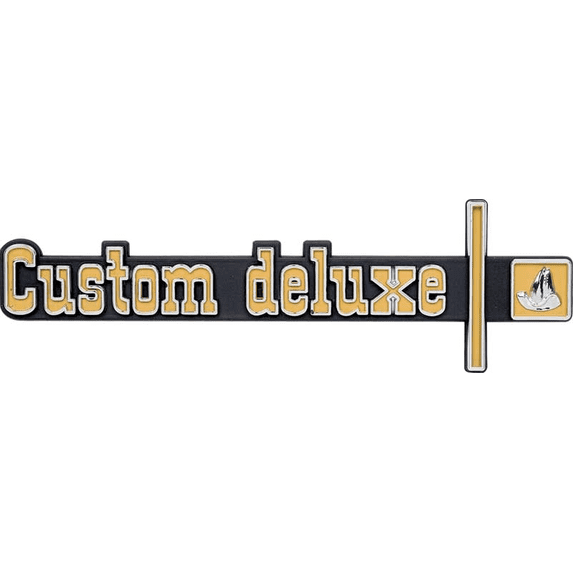 Trim Parts "Custom Deluxe" Dash Panel Emblem For 1973-1974 Chevy Pickup ...