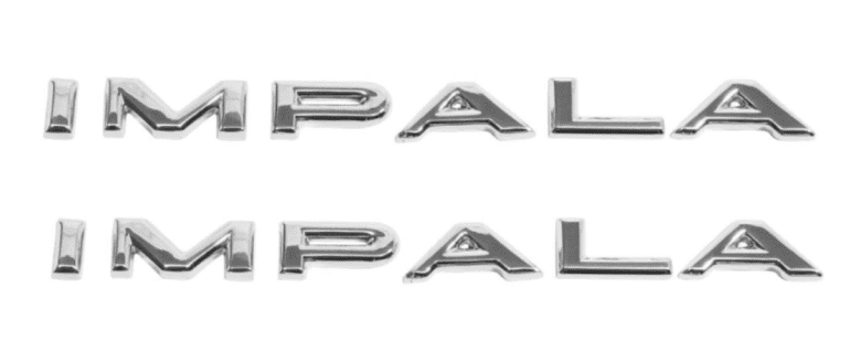 Trim Parts Impala Rear Quarter Letter Set 1964 Chevy Impala Models USA ...