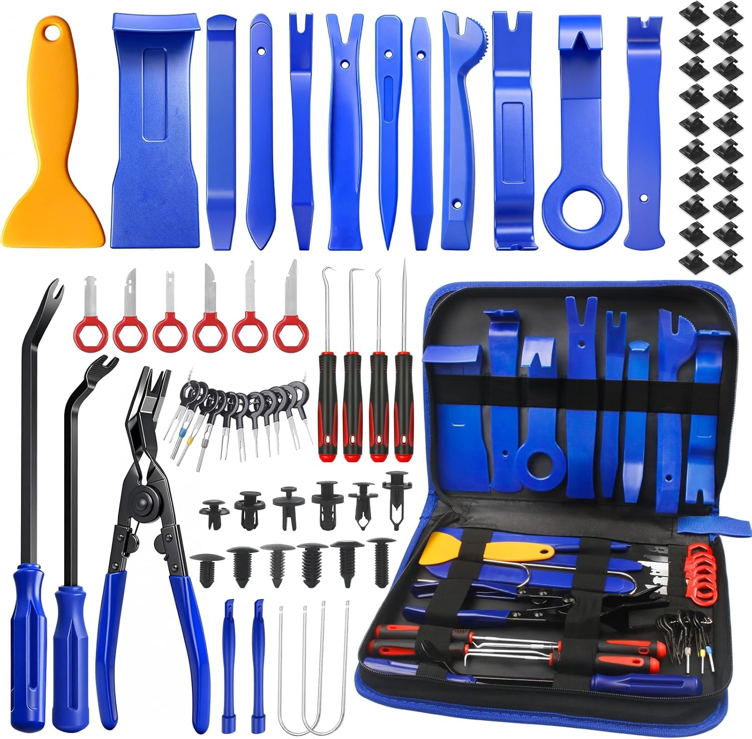 Trim Removal Tool, 120Pcs Car Panel Door Audio Removal Tool Kit, Auto ...