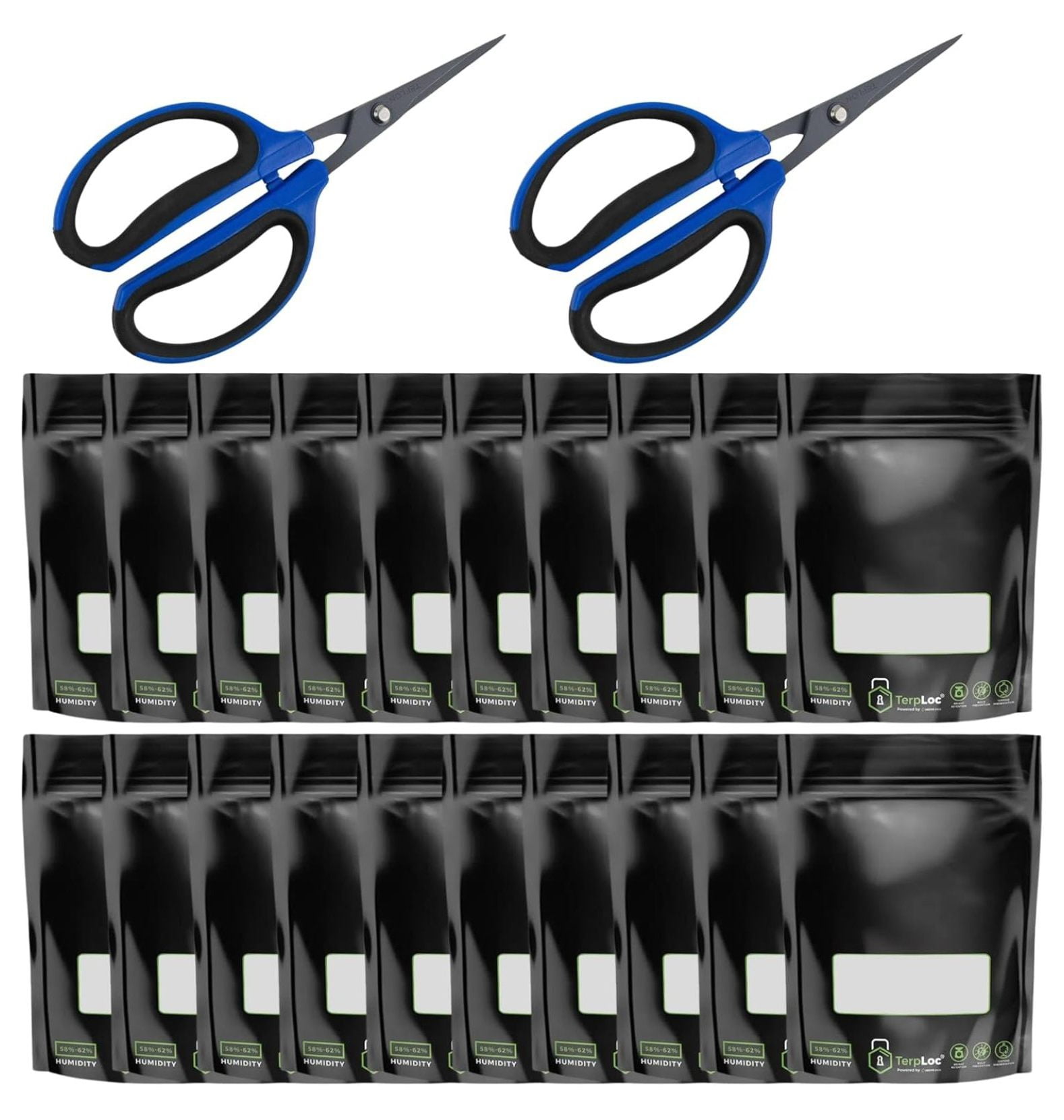 Trim and Cure Kit 20-Pack 1oz Windowed Grove Bags with 2 Pairs of ...