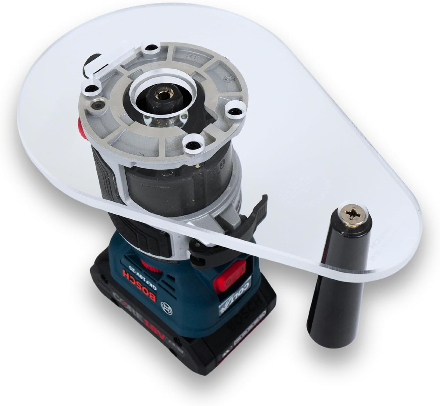 TrimFit Pro SINGLE GRIP Router Base Plate, Pre-Drilled for Bosch Colt ...