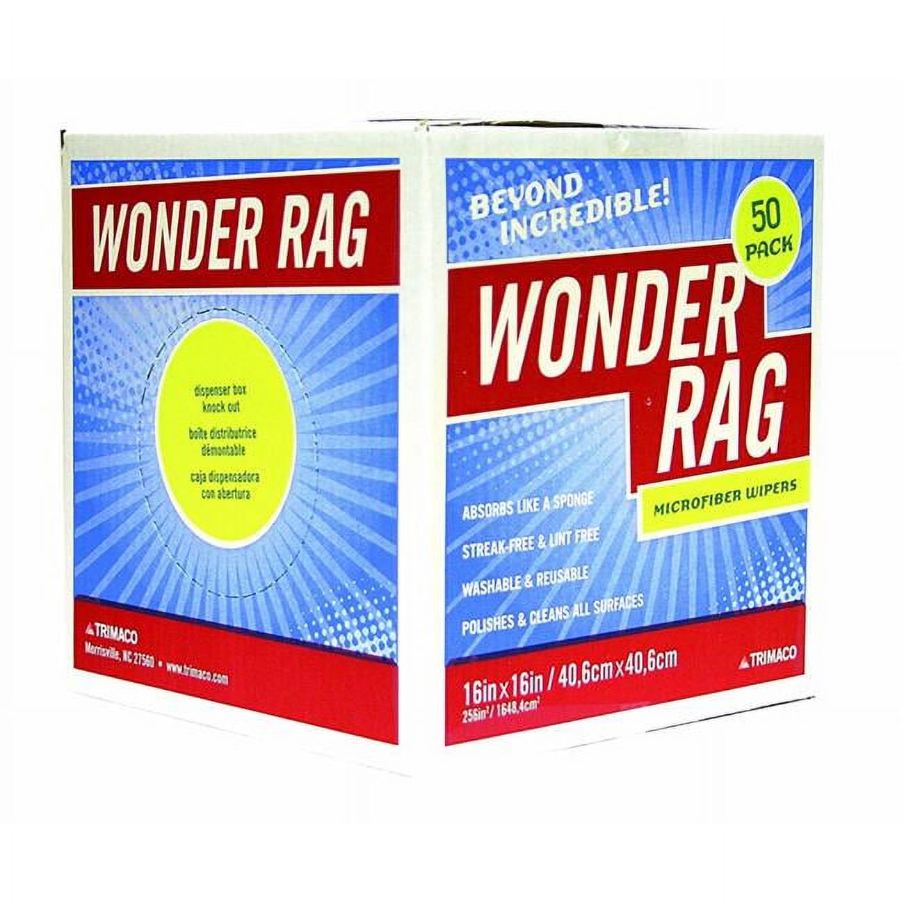 Trimaco 205627 Wonder Rags Box, Pack of 50 - Walmart.com