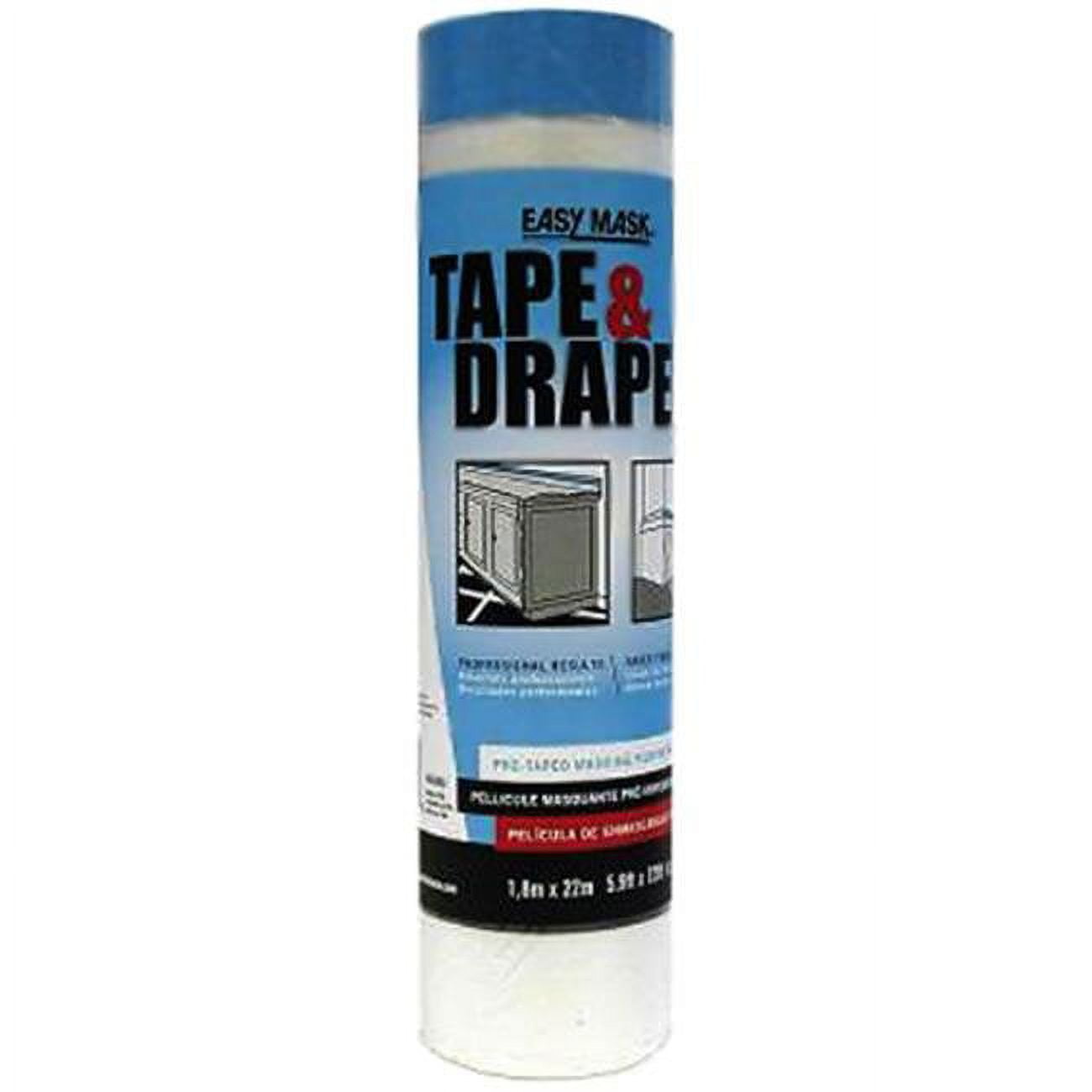 Trimaco 24 x 75 in. Pre-Taped Plastic Drop Cloth - Walmart.com