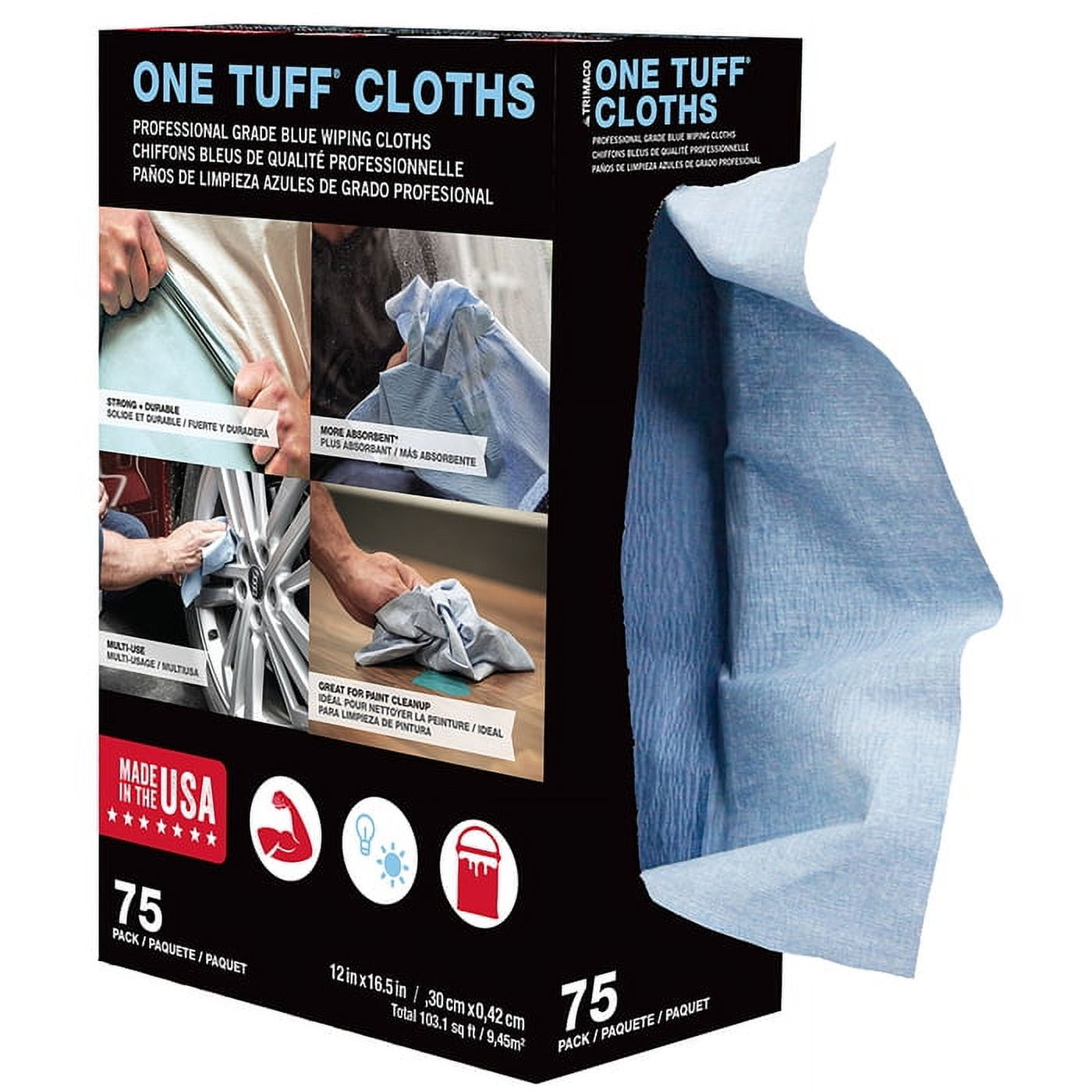 Trimaco One Tuff Fiber Blend Wiping Cloth 12 in. L 75 pk - Walmart.com