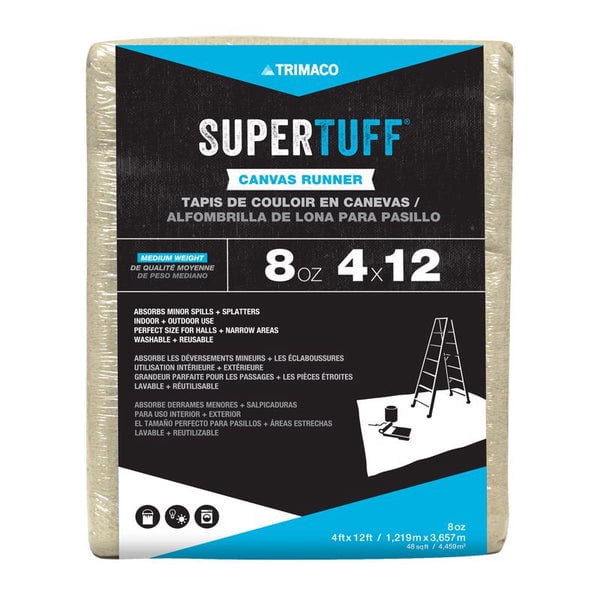 Trimaco Supertuff 4 Ft. W X 12 Ft. L Canvas Runner 1 Pk - Walmart.com