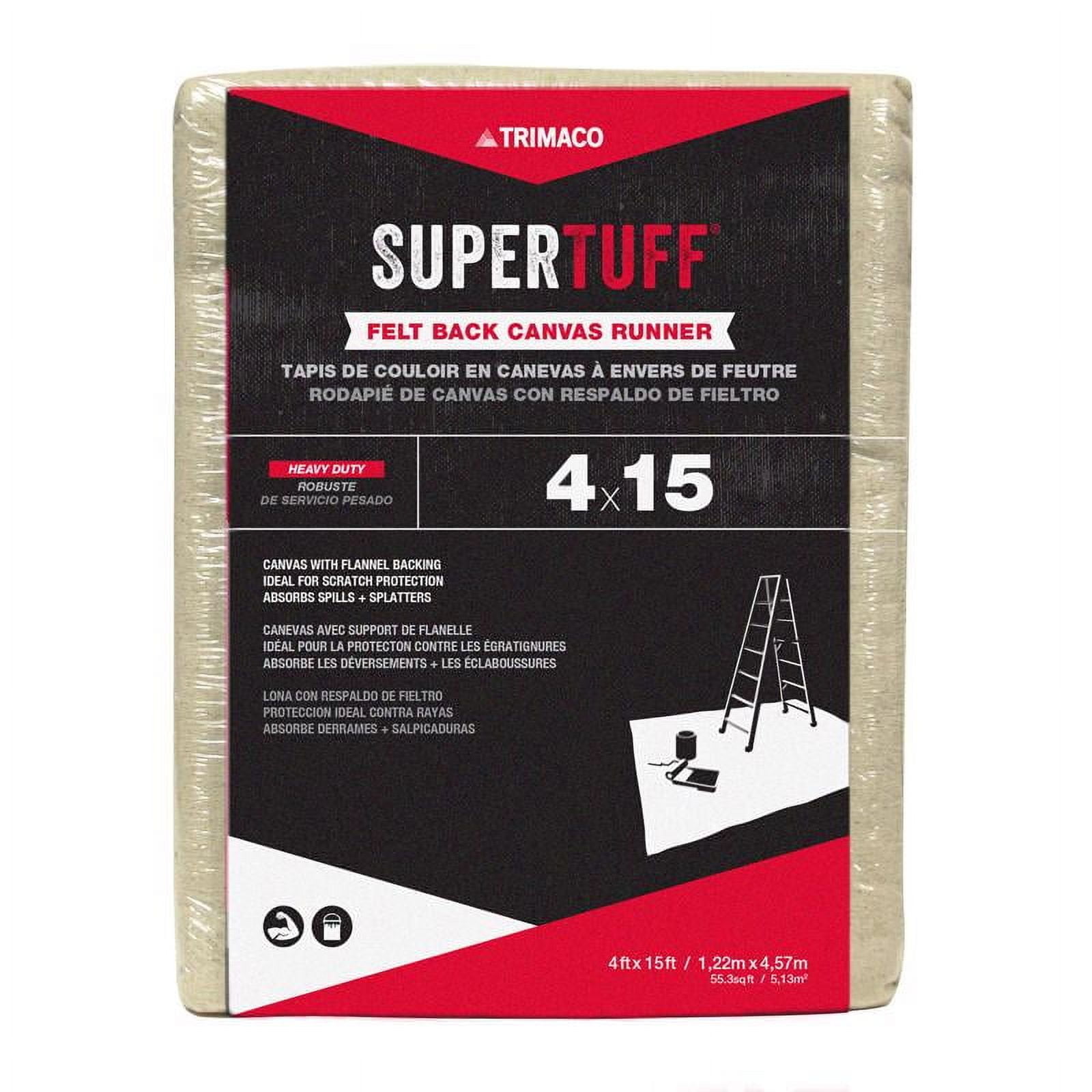 Trimaco Supertuff 4 Ft. W X 15 Ft. L Canvas/felt Runner 1 Pk Drop ...