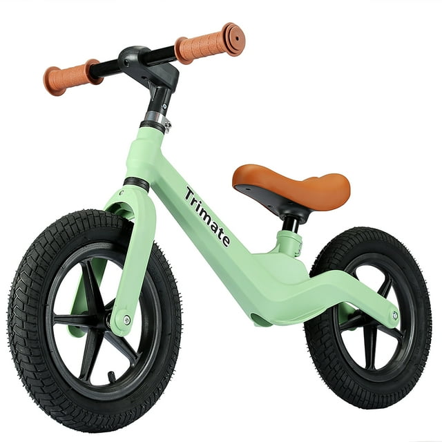 Trimate Toddler Balance Bike, Green - No Pedal Sport Bike for 3-5 Year Olds, 12" Inflated Tire ...