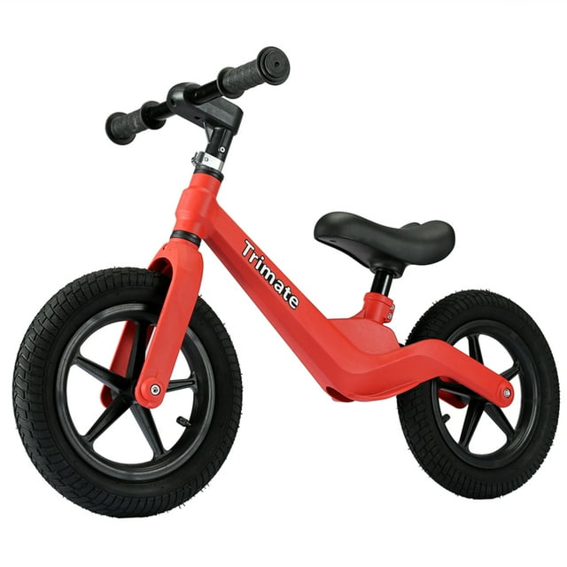 Trimate Toddler Balance Bike, Red - No Pedal Sport Bike for 3-5 Year Olds, 12" Inflated Tire ...