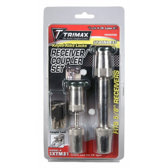 Trimax Keyed-Alike Receiver and Coupler Lock Set for Class III Trailer ...