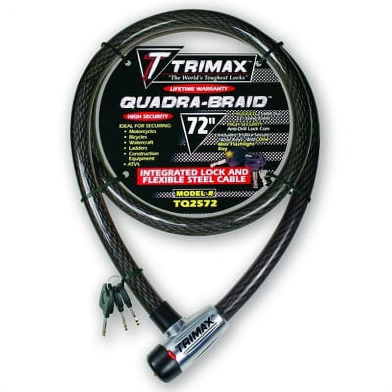 Trimax TQ2572 Multi-Use Cable Lock - 72in. - Walmart.com